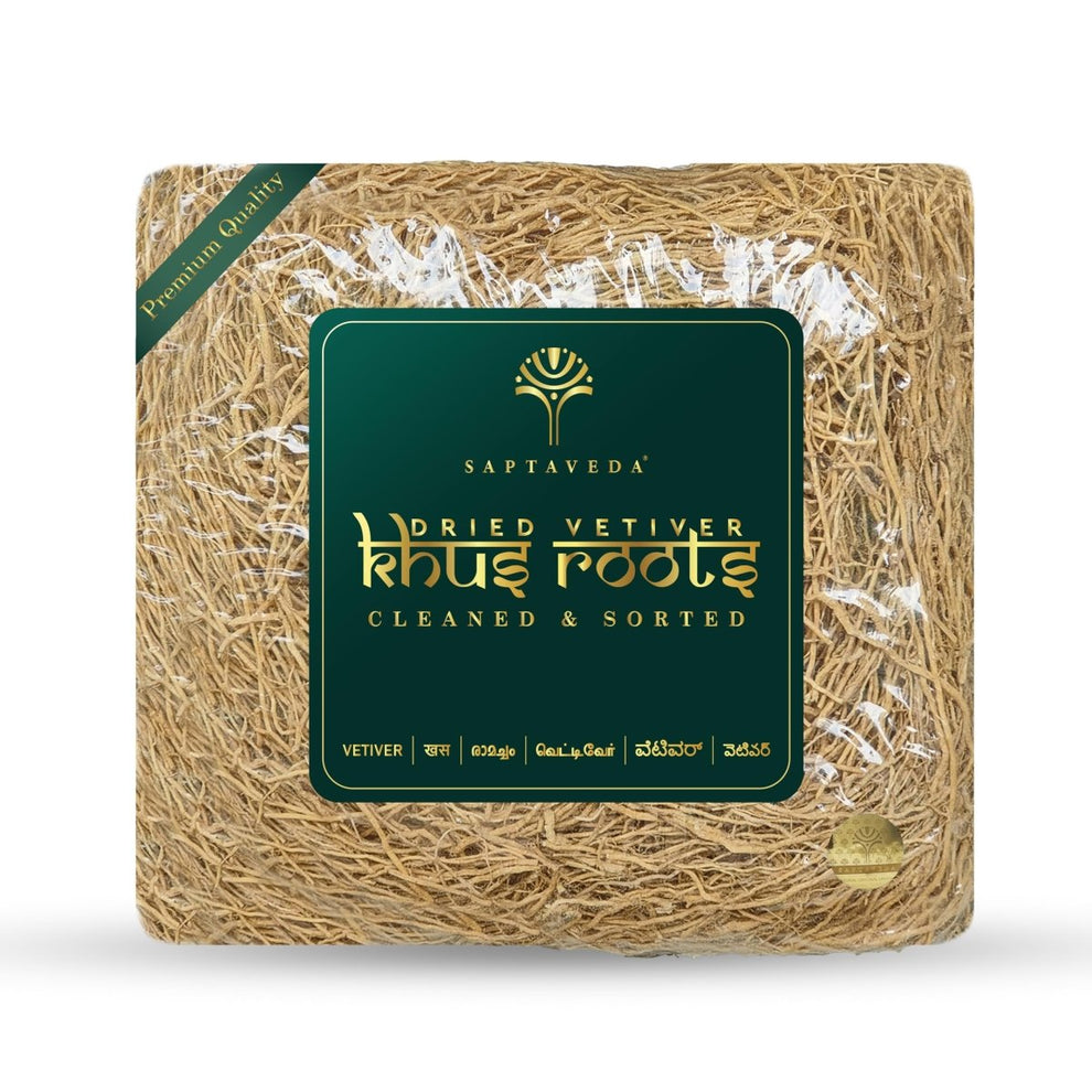 Saptaveda Dried Vetiver | Khus Roots | Cleaned & Sorted | 100% Natural ...